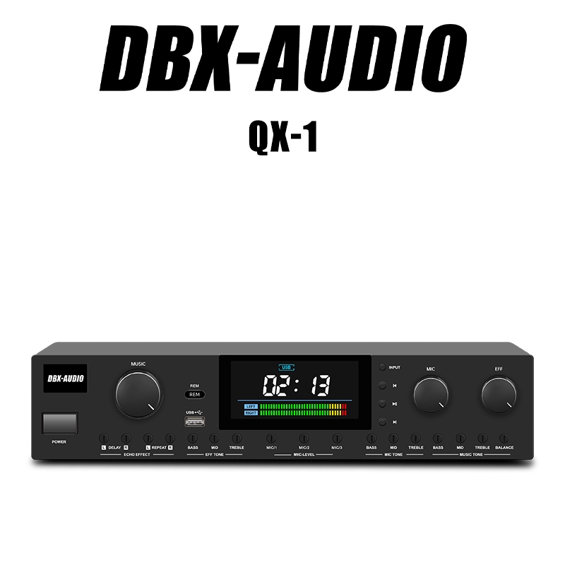 DBX-AUDIO QX-1/QX-2 Multi-Function รองรับบลูทูธ USB Disk Input คาราโอ ...