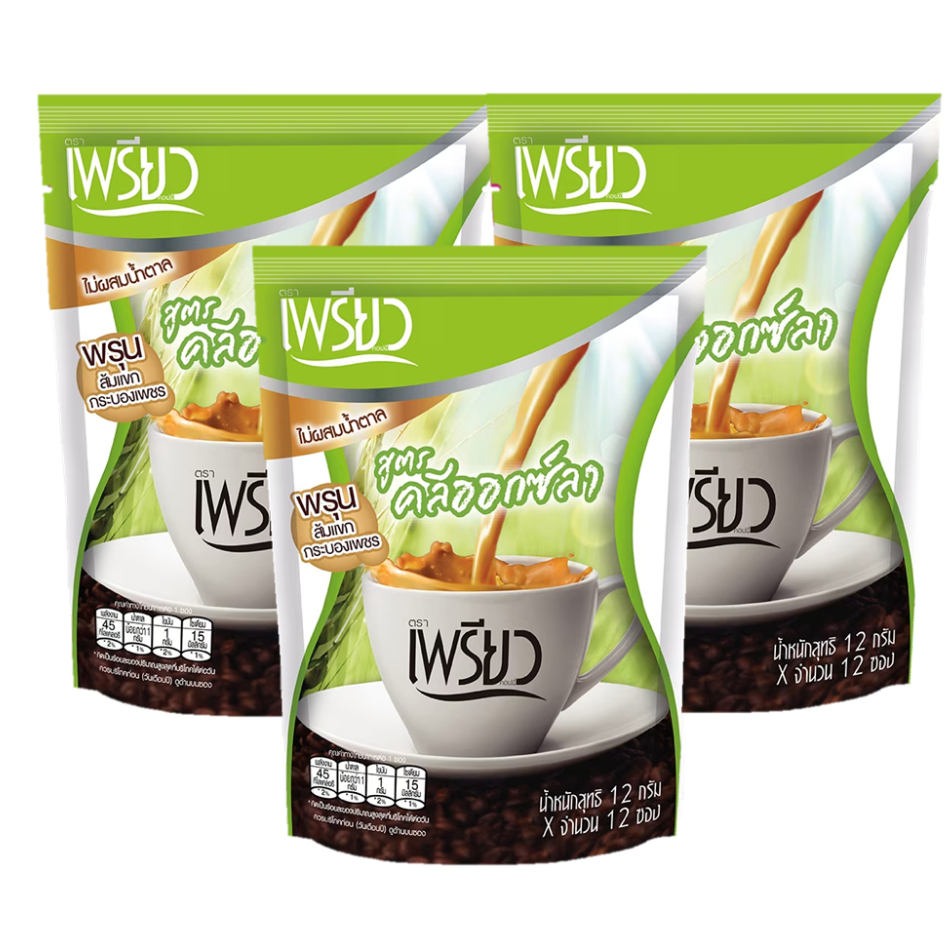 Preaw 3in1 Coffee Cleoxla เพรียว คอฟฟี่ กาแฟปรุงสำเร็จชนิดผง คอฟฟี่ ...