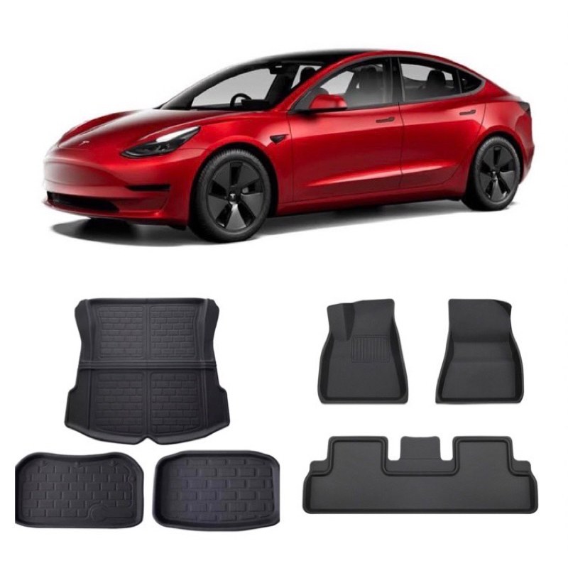 พรมปูพื้น Tesla Model 3 RHD Highland | Set 3 | 6 | All weather Liners ...