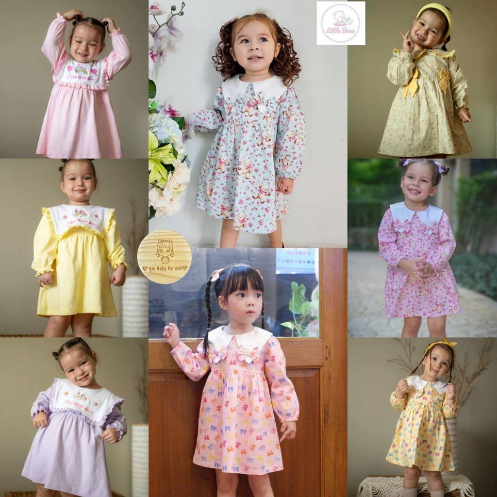 ต.14 Bno ใหม่!!เสื้อผ้าเด็กผู้หญิง ชุดเดรส กระโปรง 1-5ขวบ | Shopee Thailand