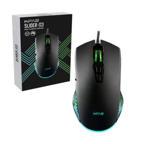 เม้าส์เกมมิ่ง KFA2 SLIDER-03 RGB Gaming Mouse (SLD-03) 7200DPI/ RGB/ 7 ...