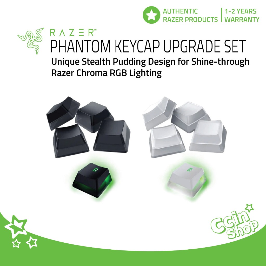 คีย์แคป Razer Phantom Keycap Upgrade Set Unique Stealth Pudding Design ...