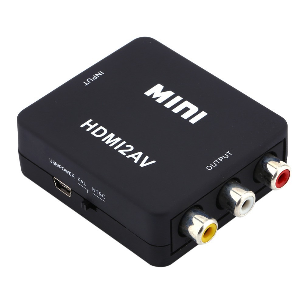 ตัวแปลงสัญญาณ HDMI to AV Converter HD 1080P HDMI2AV Video Converter Box ...