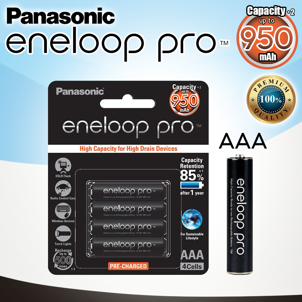 Panasonic eneloop Pro AAA 950mah แพ็ค4ก้อน Rechargeable battery ถ่าน ...