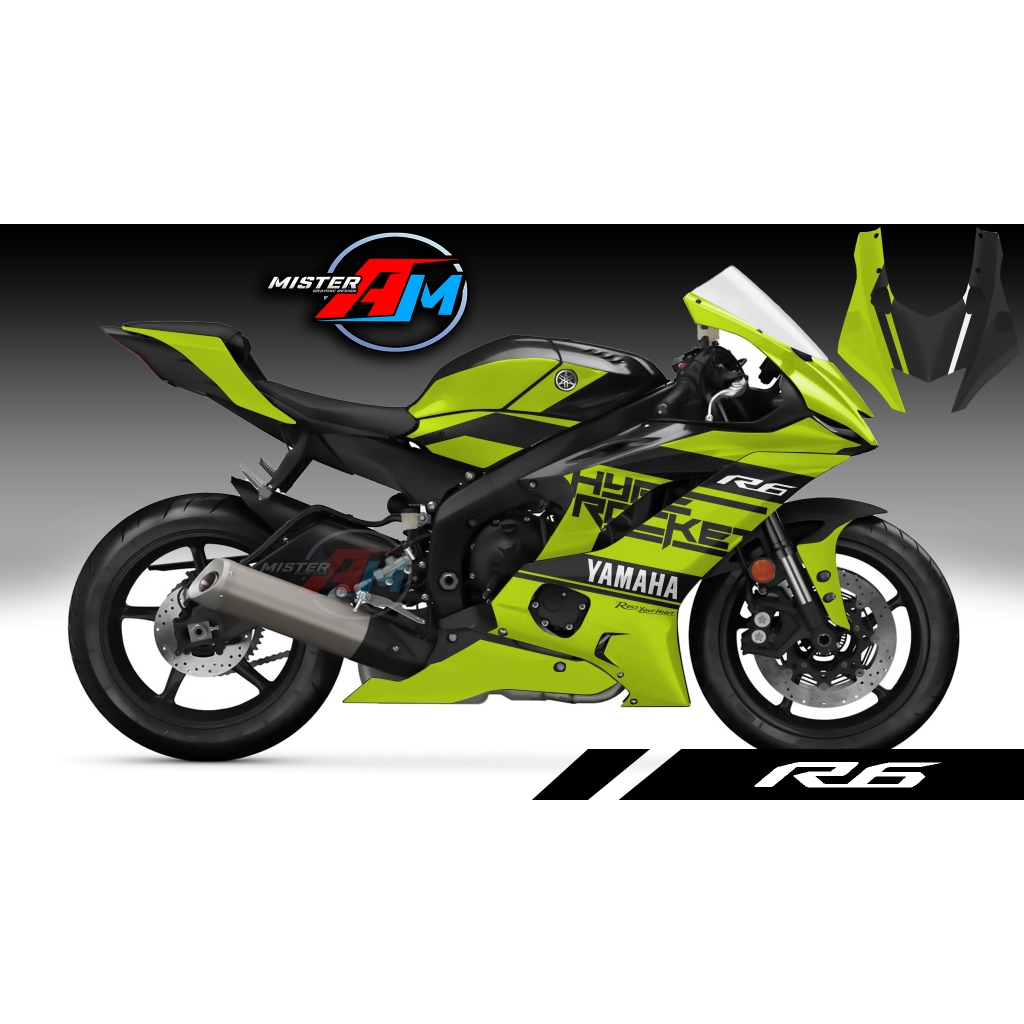 (เลือกสีด้านใน) [เกรด Premium Basic] ชุดสติ๊กเกอร์ Yamaha YZF-R6 (Two ...