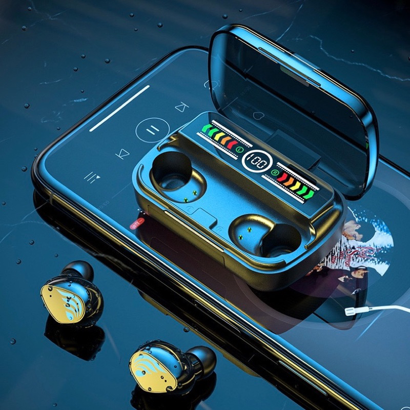 🔥NEW🔥หูฟังไร้สาย ไฟLED M27 สเตอริโอ บลูทูธ TWS Wireless bluetooth ...