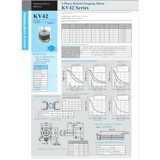 KV4242-N2B008 สเต็ปเปอร์ มอเตอร์ Stepper Motor Nema17 สี่เหลี่ยม แกน5mm ...