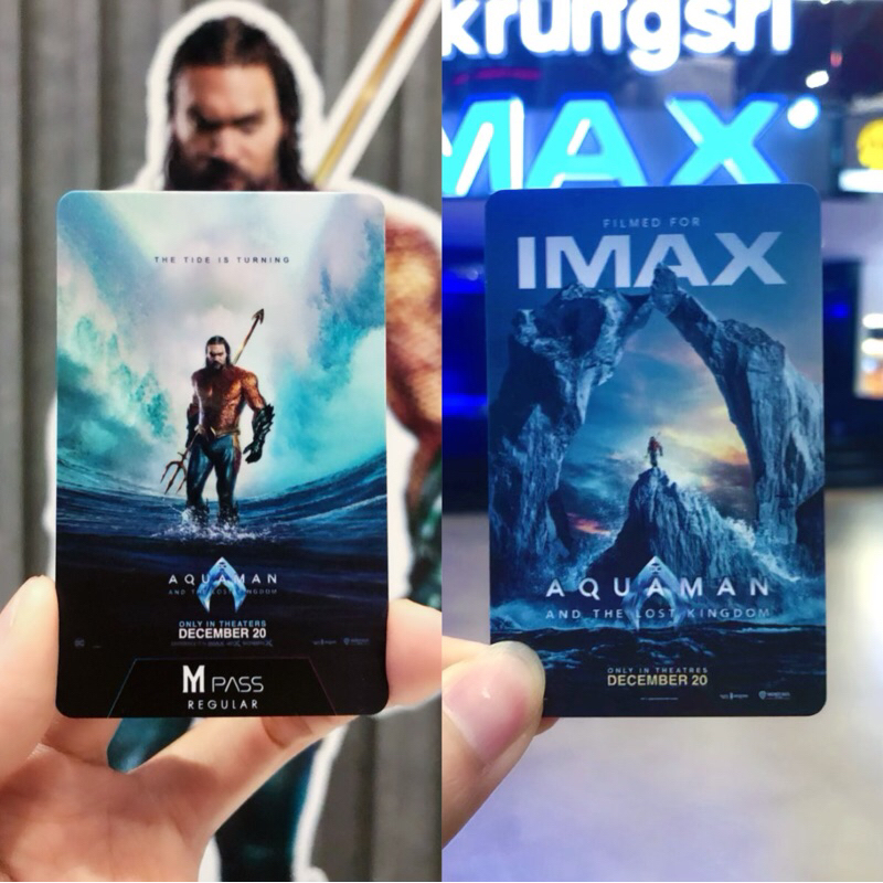 (Liveลด100฿) บัตรสะสม Aquaman and The Lost Kingdom บัตร M Pass และ IMAX ...
