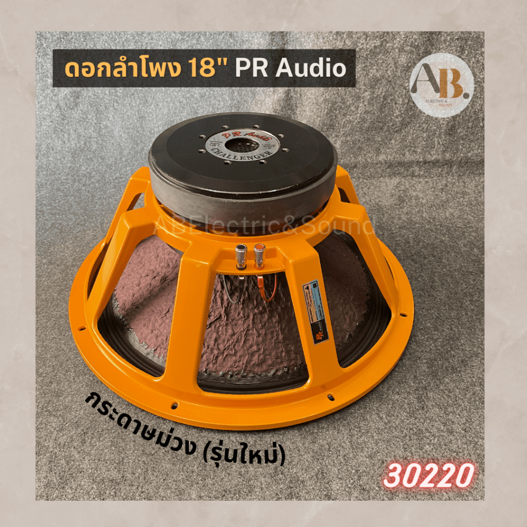 ดอกลำโพงPR AUDIO 18นิ้ว PR V4 30220 แม่เหล็ก 220x30มม. ดอกลำโพงPR AUDIO ...