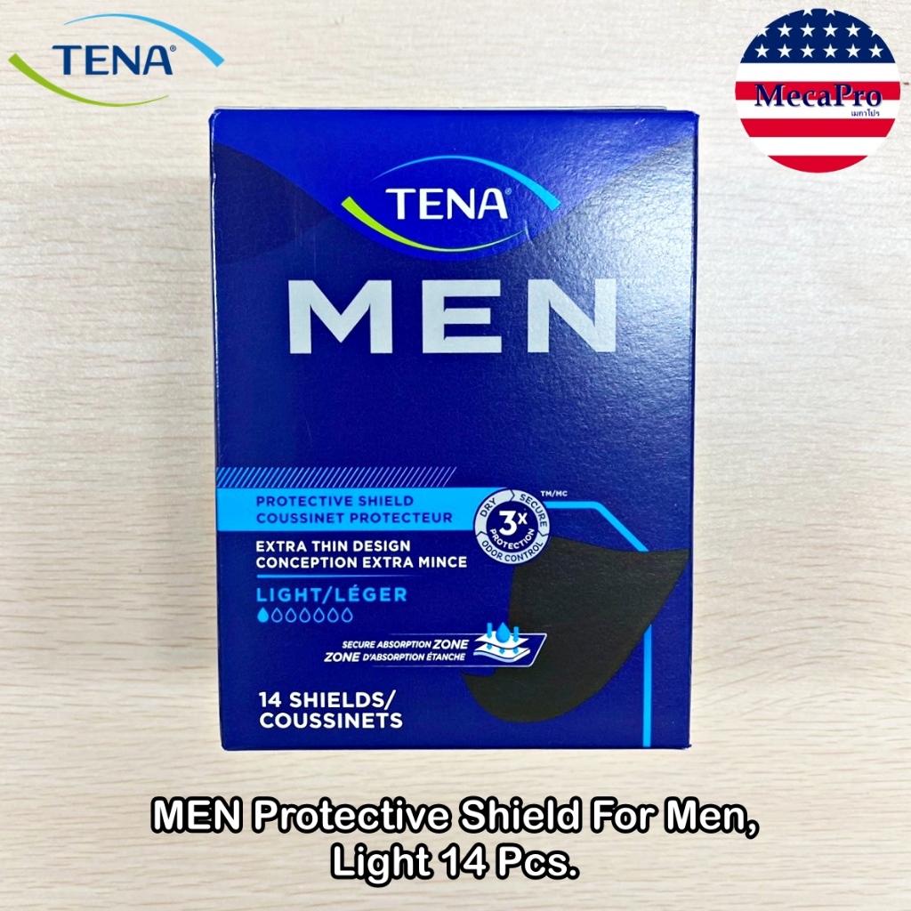 Tena® MEN Protective Shield For Men, Light 14 Pcs.ทีน่า แผ่นอนามัยลด ...