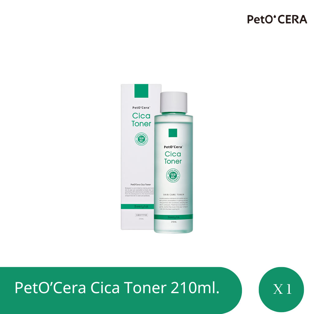 [Breezy Tail] Pet’O Cat Cica Toner 210ml. โทนเนอร์รักษาสิวหัวดำสำหรับ ...