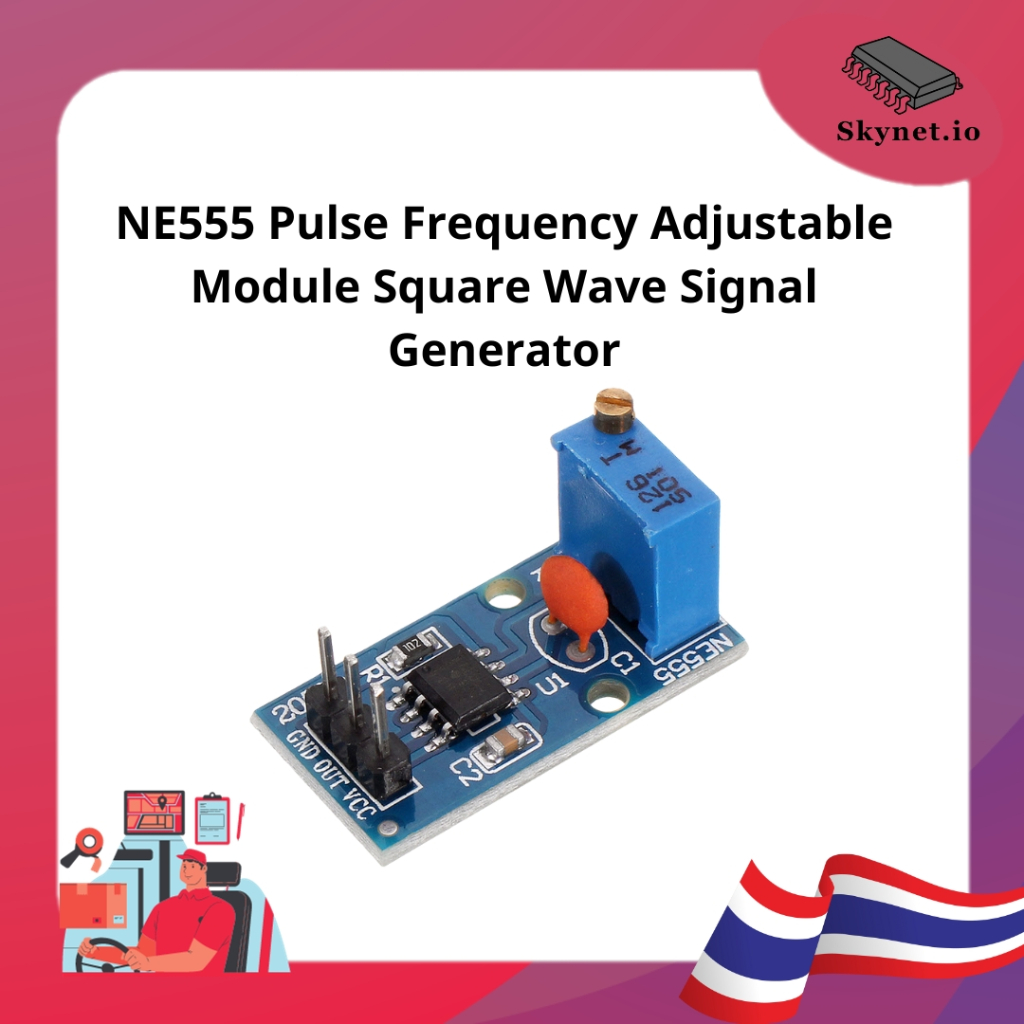 NE555 Pulse Frequency Adjustable Module Square Wave Signal Generator ...