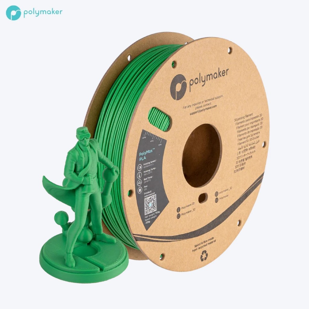 เส้น PolyMax PLA แข็ง เหนียวเหมือนเส้น ABS แต่ปริ้นง่ายกว่า 10 เท่า ใช้ปริ้นงานวิศวกรรมได้ ขนาด ...