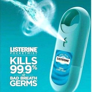 Listerine Cool Mint Pocket Mist Spray ลิสเตอรีน สเปรย์ ระงับกลิ่นปาก ลม ...
