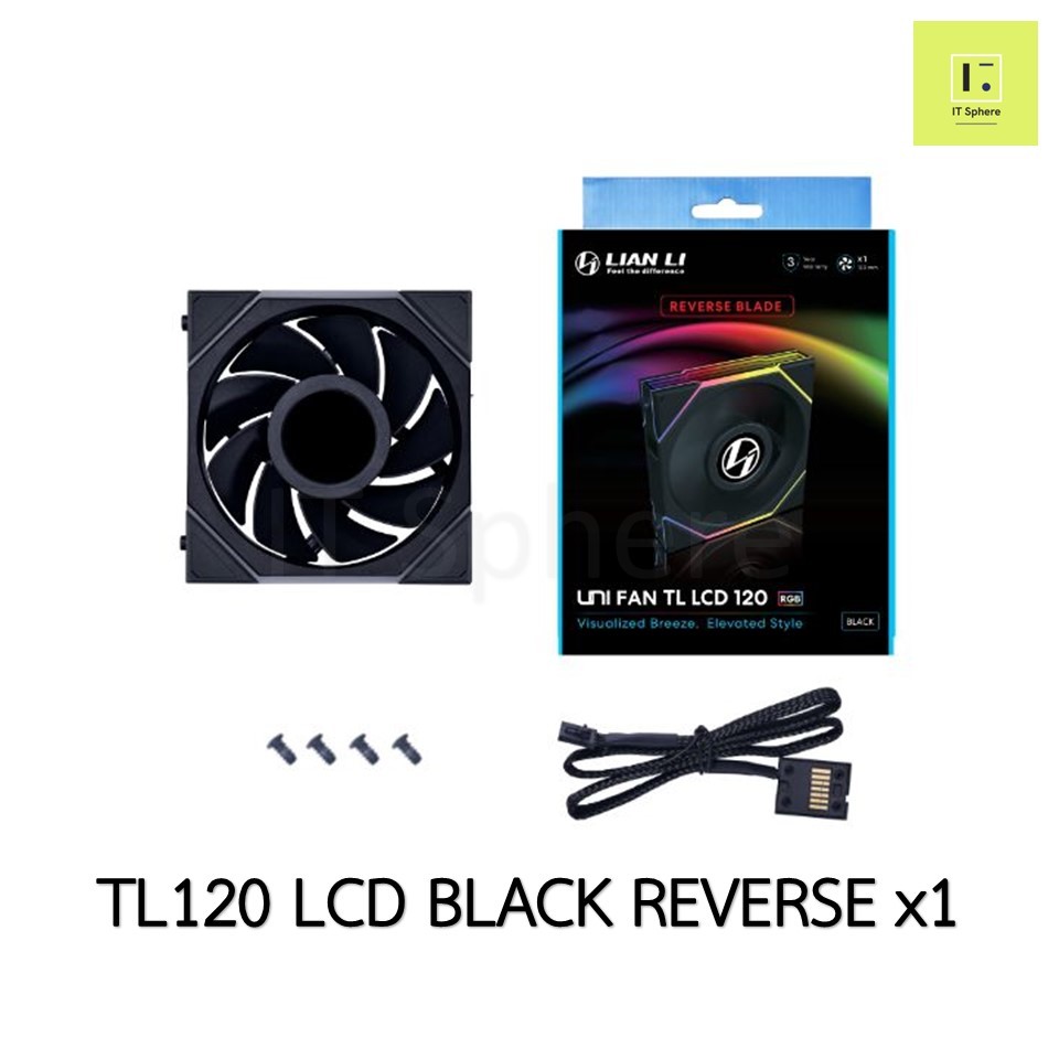 [ TL LCD ดูดเข้า/เป่าออก] Fancase Lian Li TL LCD rgb BLACK WHITE 120mm ...
