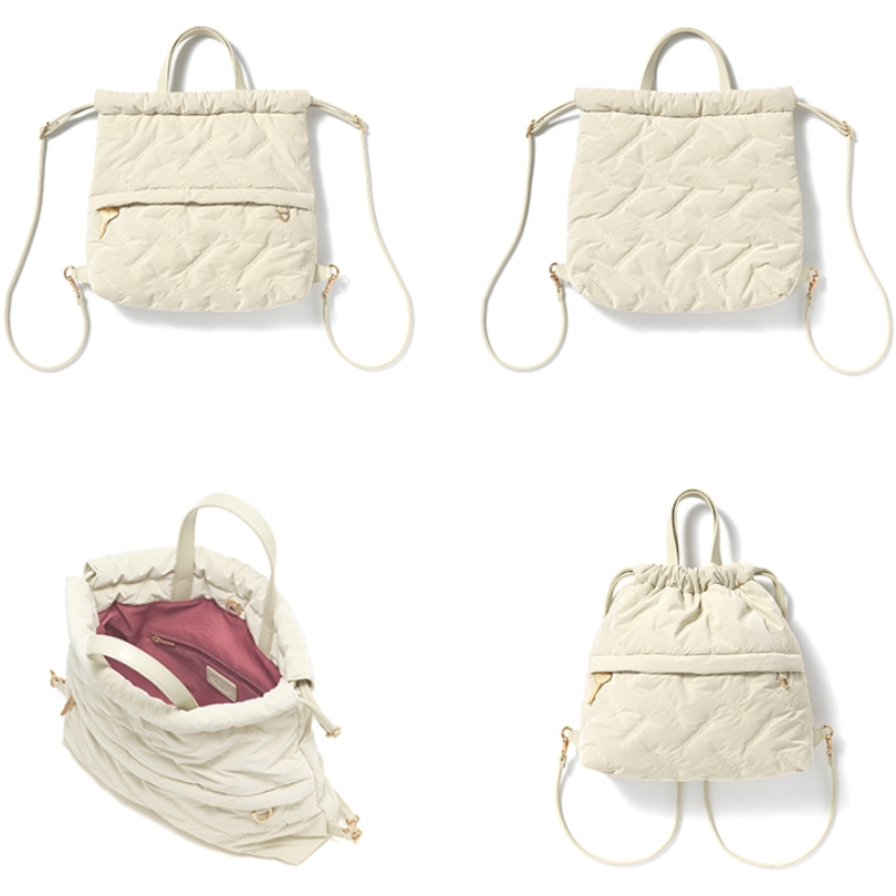 Carlyn Twee Backpack / Back Pack (Ivory, Silver, Black, Denim) | Shopee ...