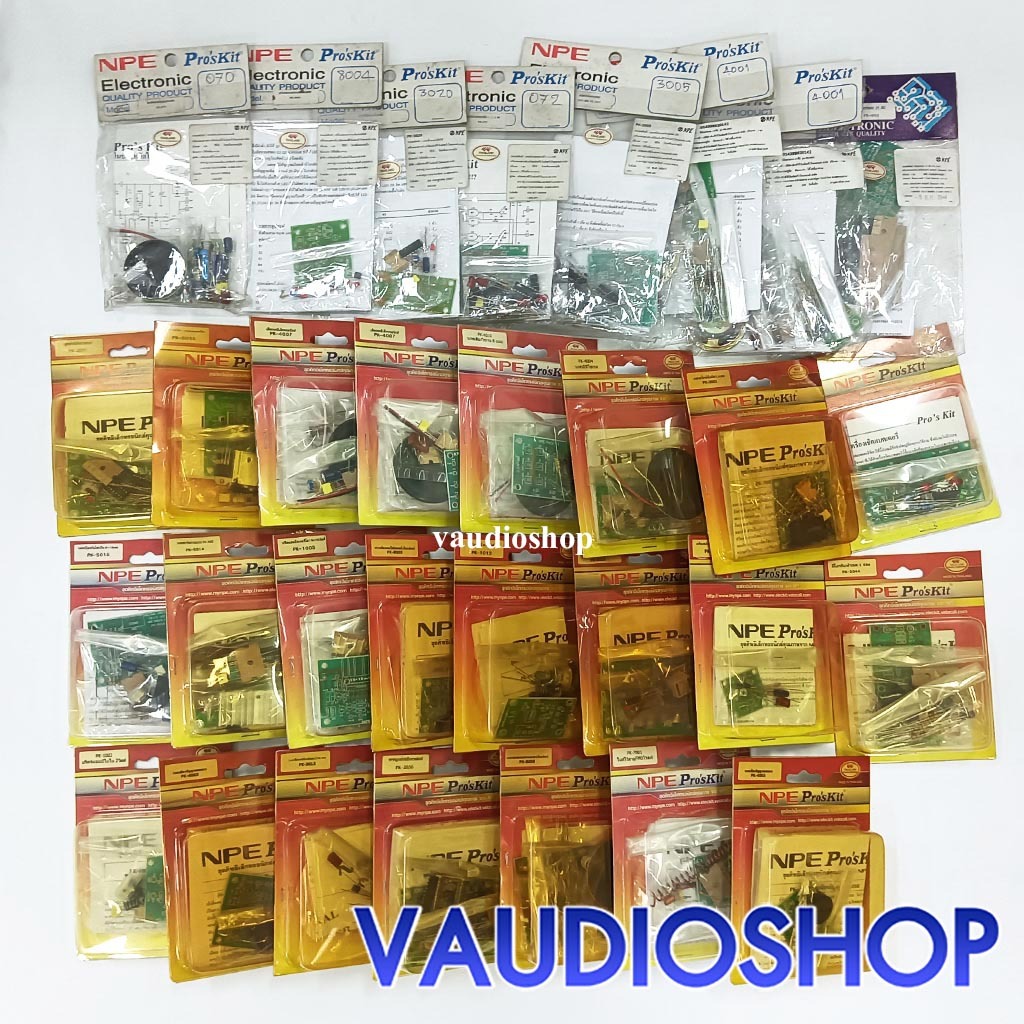 ชุดคิท (ไม่ลงปริ้นท์) Pro's Kit NPE เสียงต่างๆ วงจรต่อพ่วง วงจรตั้งเวลา ไฟกระพริบ สวิตช์ วงจรลัด ...