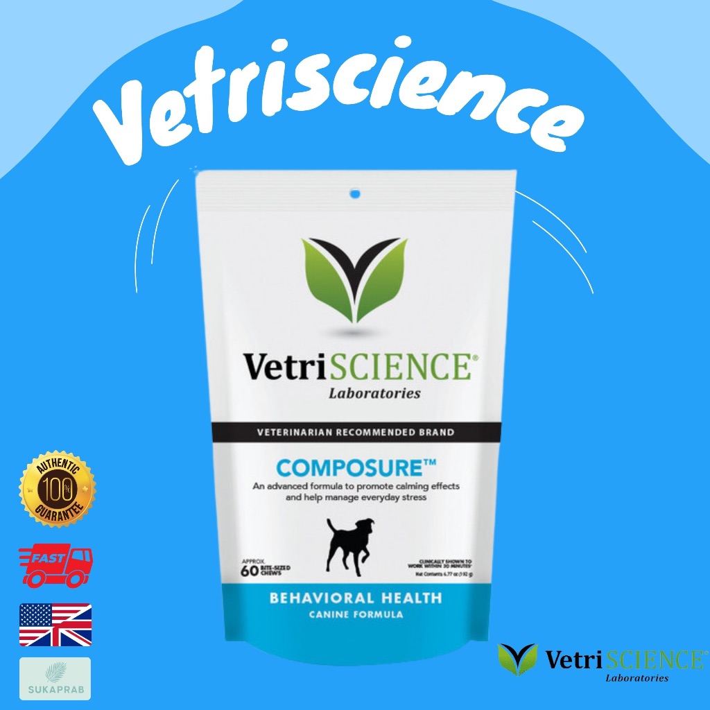 พร้อมส่ง VetriScience Composure Calming ลดความเครียด ความก้าวร้าว สุนัข ...