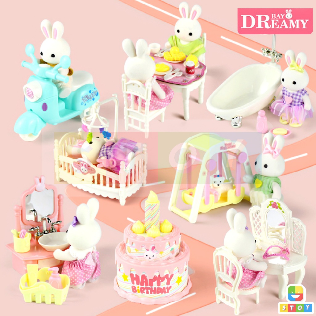 บ้านตุ๊กตา Yasini Series Bay Dreamy เฟอร์นิเจอร์สำหรับบ้านตุ๊กตากระต่าย ...