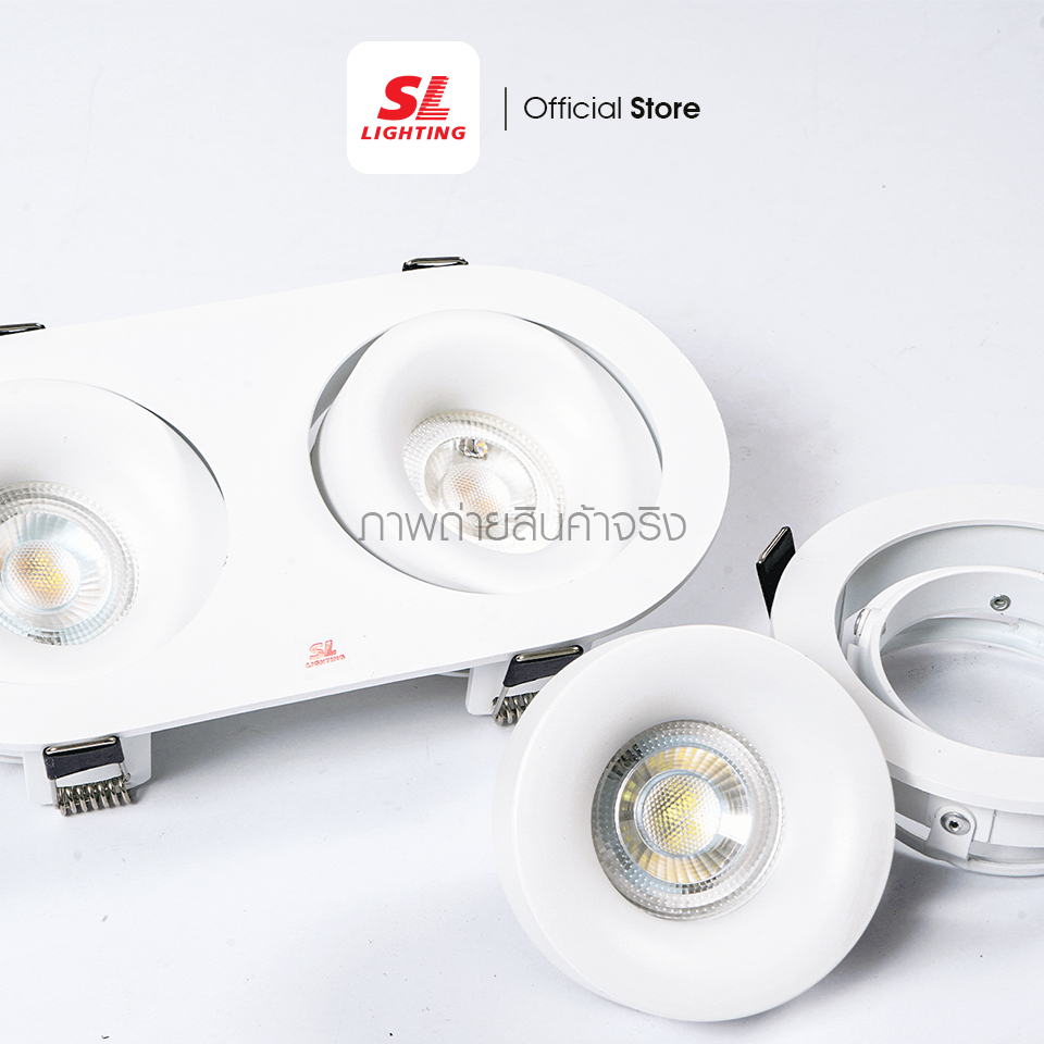 SL LIGHTING | Recessed Downlight MR16 GU5.3 ดาวน์ไลท์ฝังฝ้า เปลี่ยนหลอดด้านหน้า รุ่น SL-6-588 มี ...