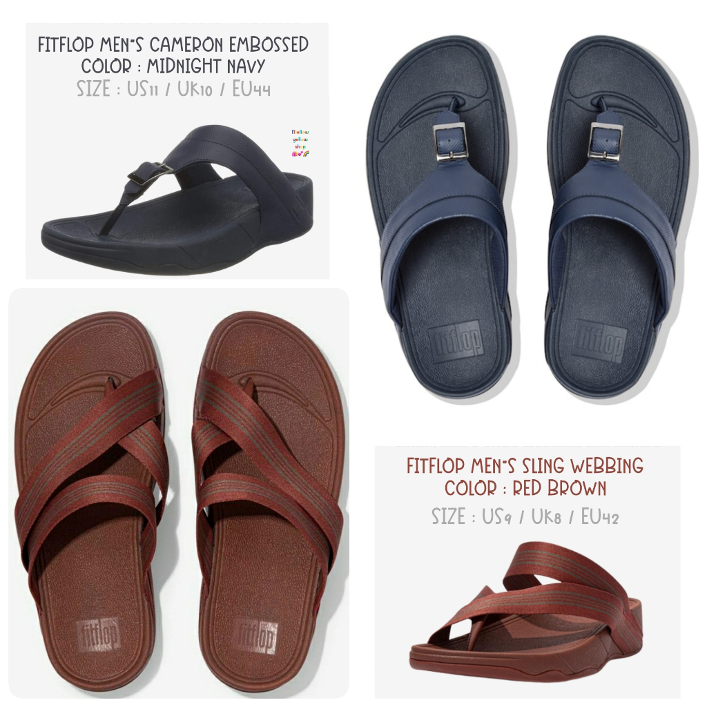 FitFlop SLING WEBBING RED BROWN / Fitflop Men's Cameron Embossed Flat ...