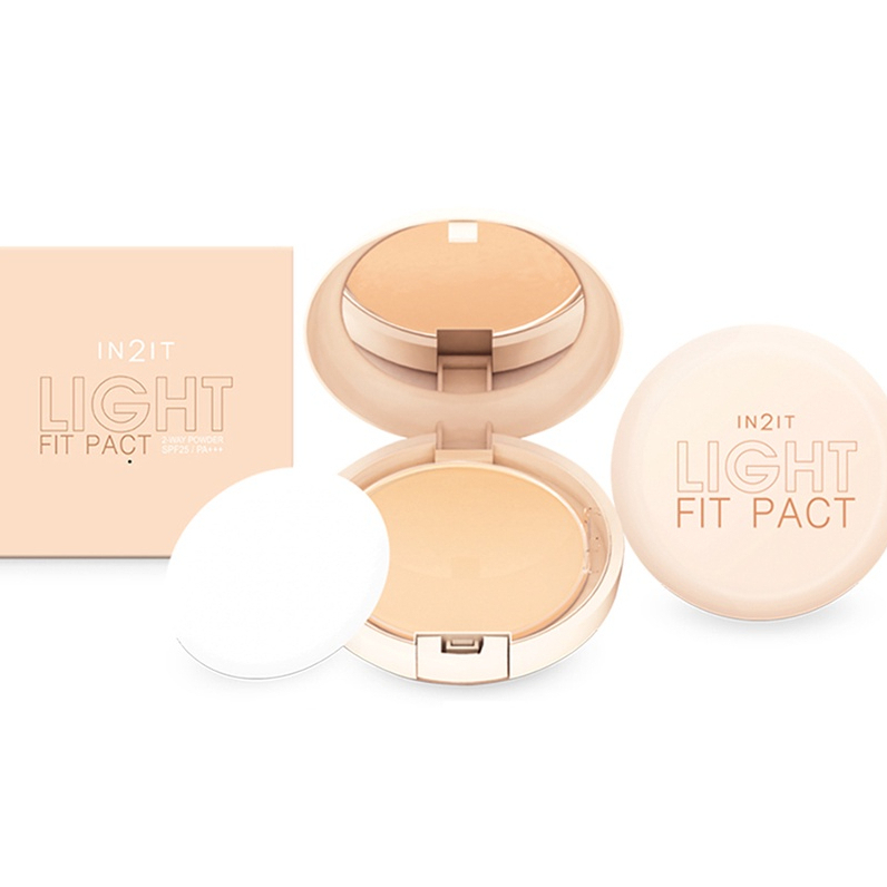 In2It Light Fit Pact 2 Way Powder SPF25 PA+++ ขนาด 10g อินทูอิท แป้งบา ...