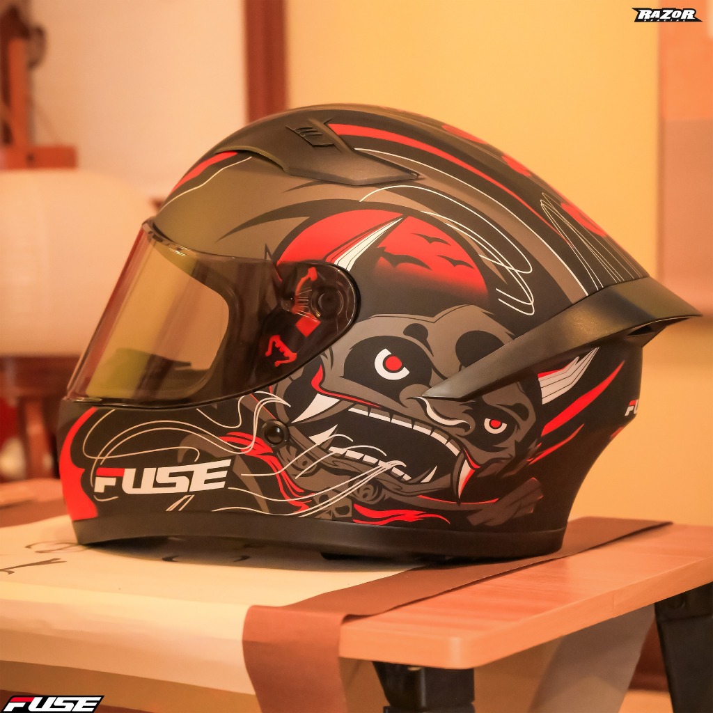 หมวกกันน็อค FUSE RAZOR ลาย Kabuki Red (Matte) 2024 ใหม่ล่าสุด | Shopee ...