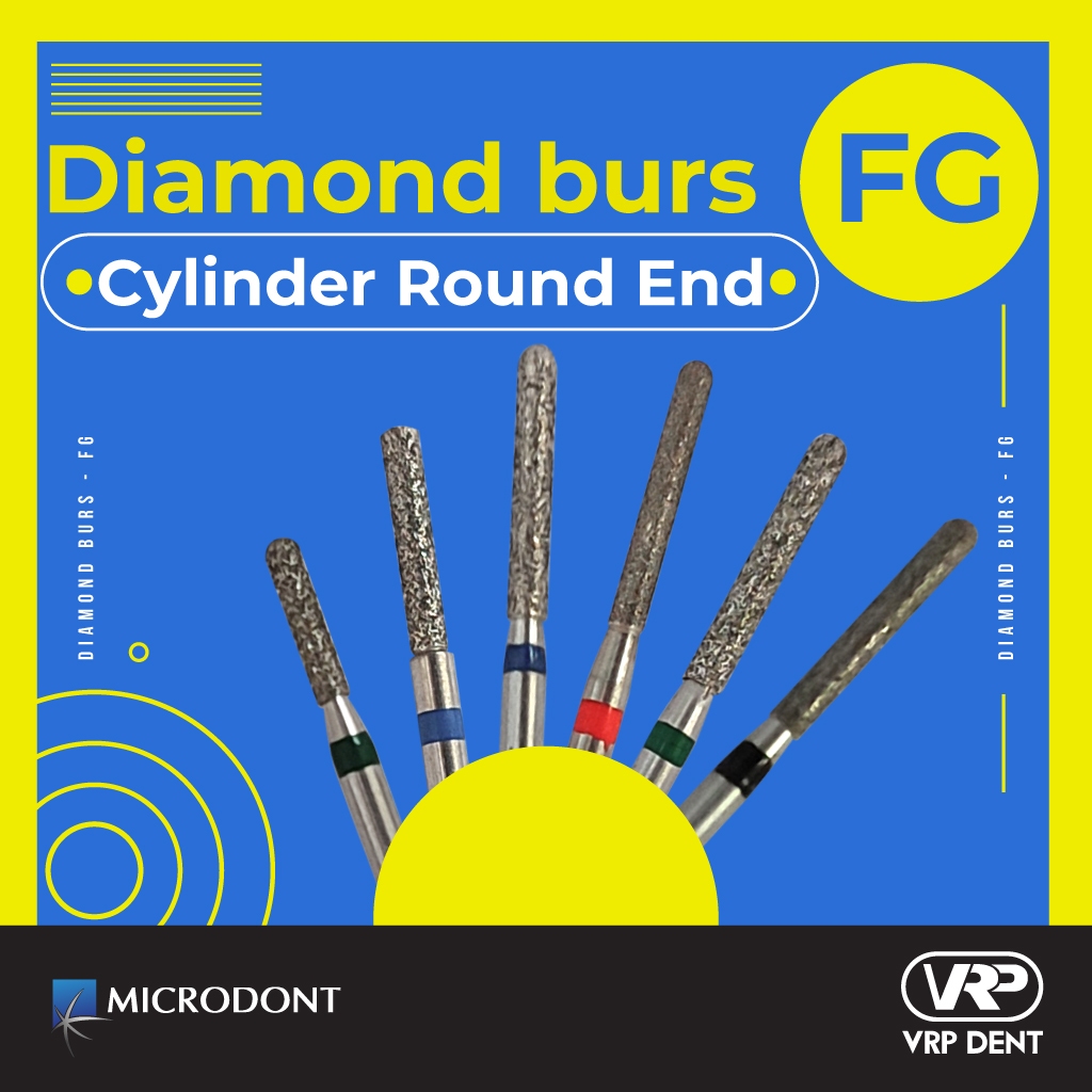 Diamond burs - FG Cylinder Round End 1 pc. MI-XXXX | Shopee Thailand