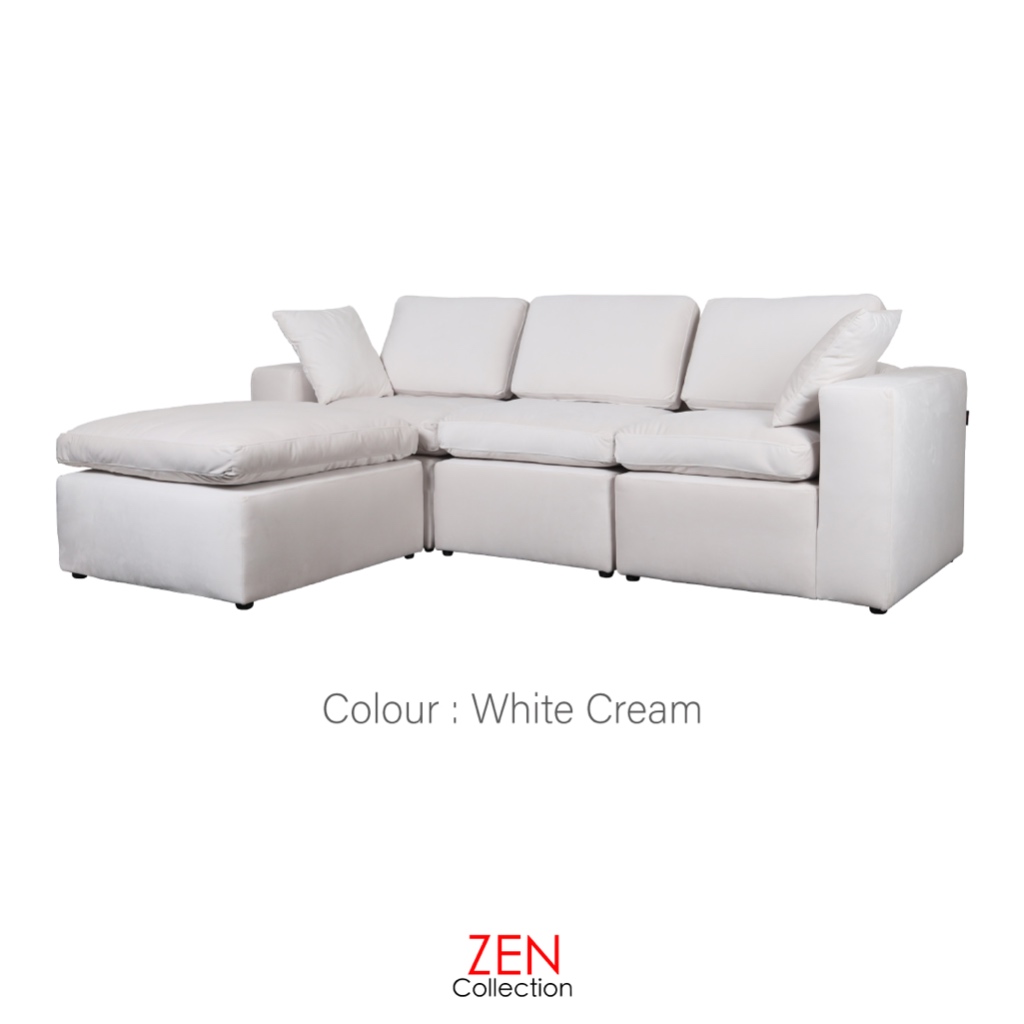 ZEN Collection ส่งฟรี กทม.ปริมณฑล !! โซฟาชุด I-Shape ABBY Modular Set หุ้ม Silk Satin Fabric ...