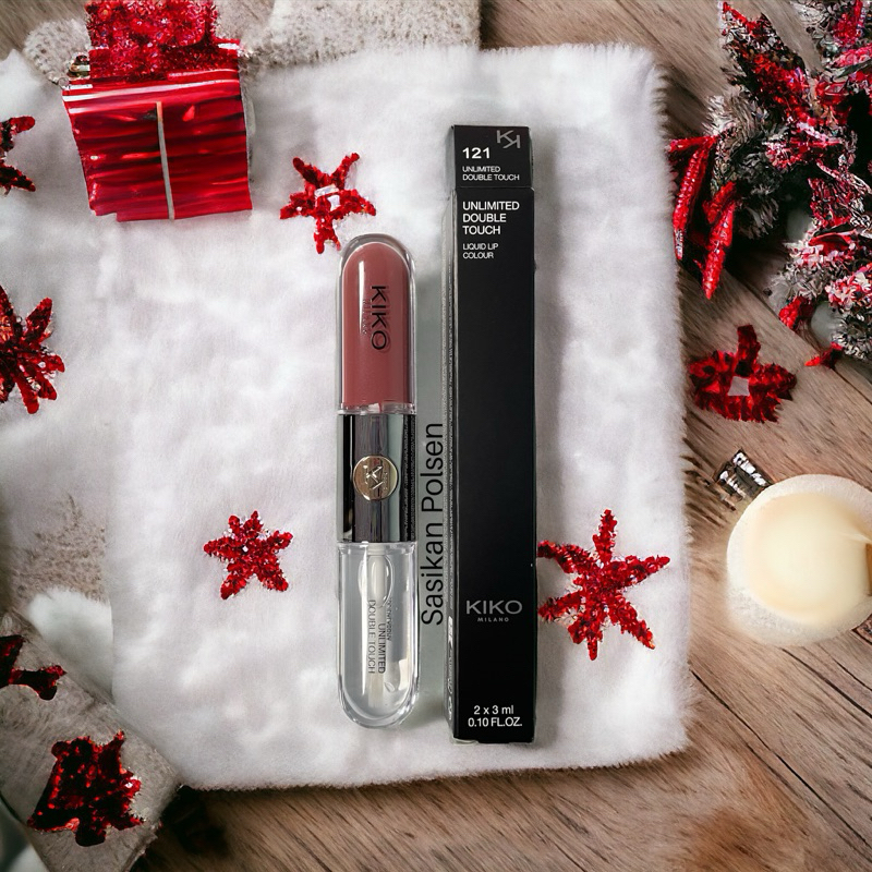 สี121 Dark Rosy Chestnut/KIKO Unlimited Double Touch 6 ml.ลิปสติก 2 หัว ...
