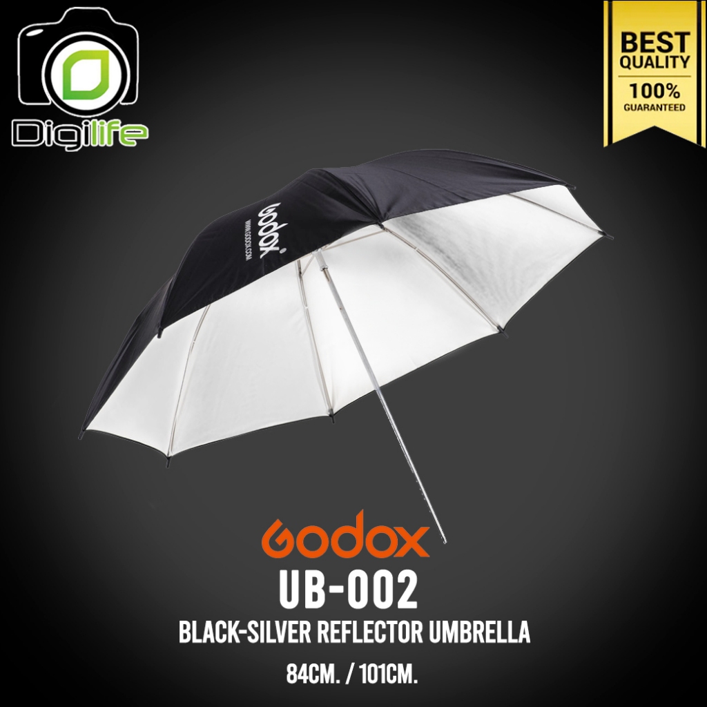 Godox Umbrella UB-002 - Black & Silver Reflector 84cm./ 101cm. ร่มสะท้อน เงิน-ดำ | Shopee Thailand