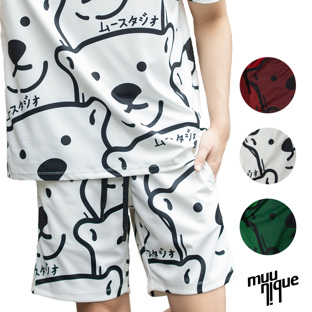 MUUNIQUE Short กางเกงขาสั้น รุ่น New Face Bear | Shopee Thailand
