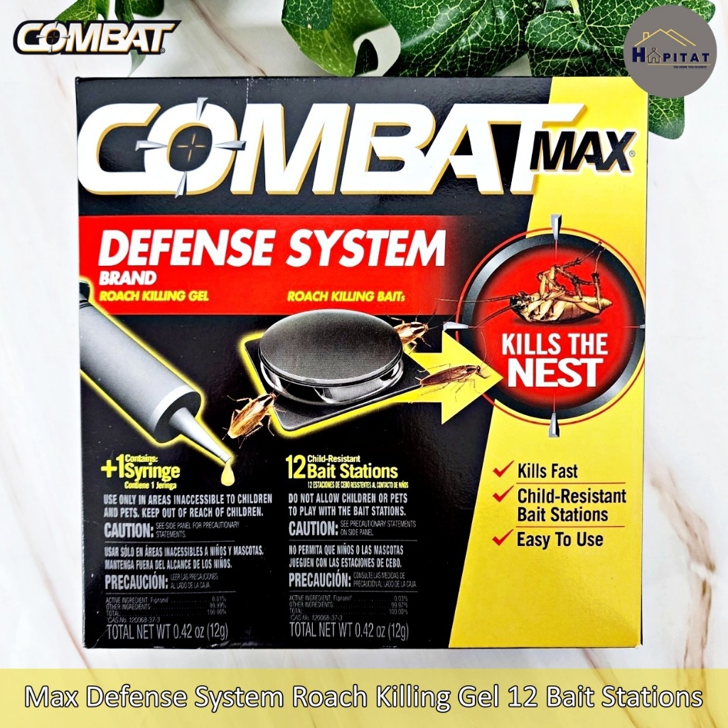 {Combat®} Max Defense System Roach Killing Gel 12 Bait Stations คอมแบท ...