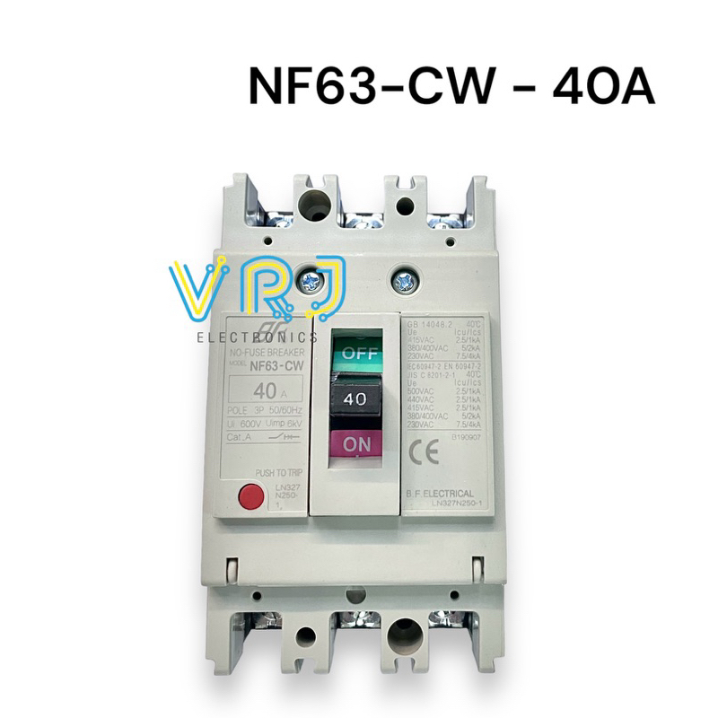 BREAKER รุ่น NF63-CW 3P 32A 40A 50A รุ่น NF125-CW 3P 80A เบรกเกอร์ 3โพ AC 220V 7.5K Ui 600V Uimp ...