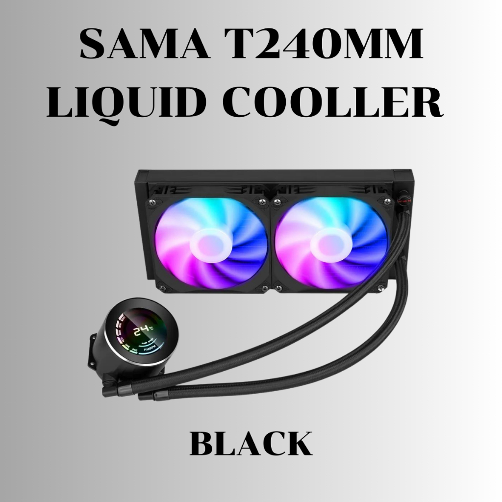 ชุดน้ำ 2 ตอน SAMA T240MM LIQUID COOLLER สีขาว สีดำ พร้อมส่ง | Shopee ...