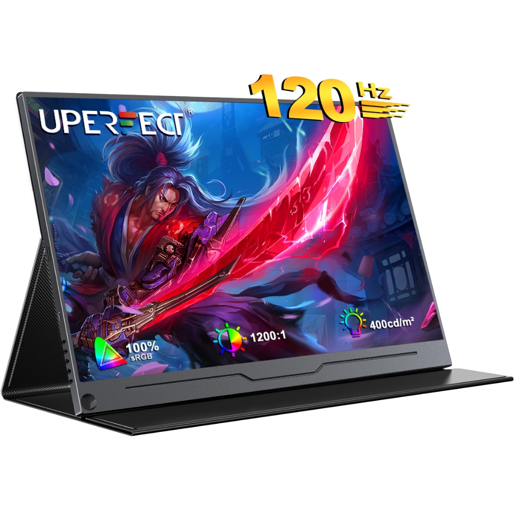 UPERFECT 2K/1080P Portable Monitor 120hz /60hz 16-inch 2K Matte IPS Eye ...