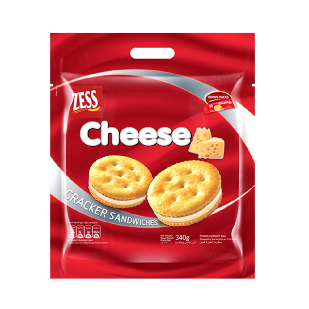 ZESS Cheese Cream 340g x 12 แครกเกอร์ สอดไส้ ครีมชีส | Shopee Thailand
