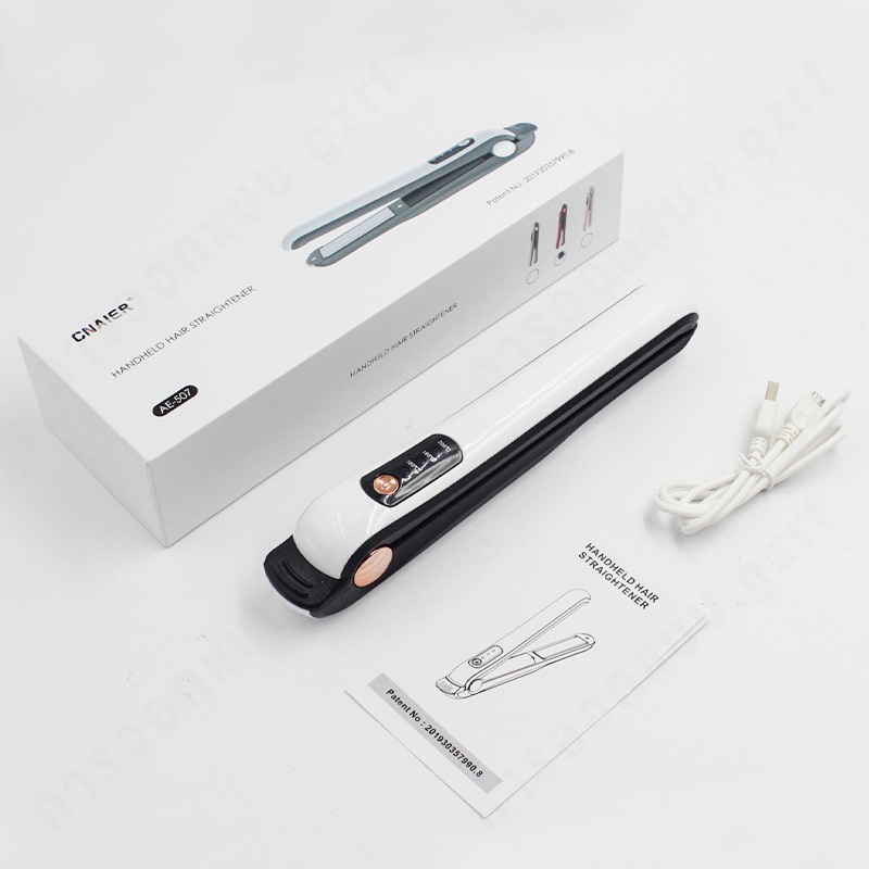 luccica-เครื่องหนีบผมไร้สาย& เครื่องม้วนผม หนีบผมตรง มินิแบบพกพา USB ควบคุมอุณหภูมิอัจฉริยะ 3 ...