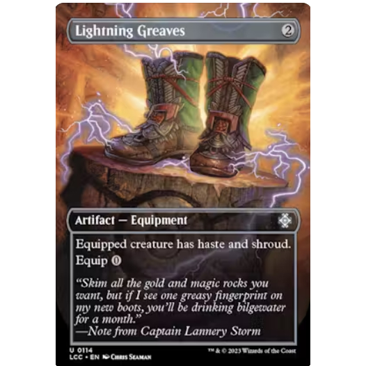 Lightning Greaves (0114 - Borderless Box Topper) การ์ด Magic The ...