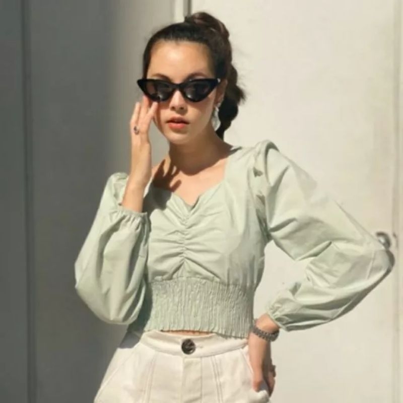 เสื้อครอปchamniii รุ่น dolly | Shopee Thailand