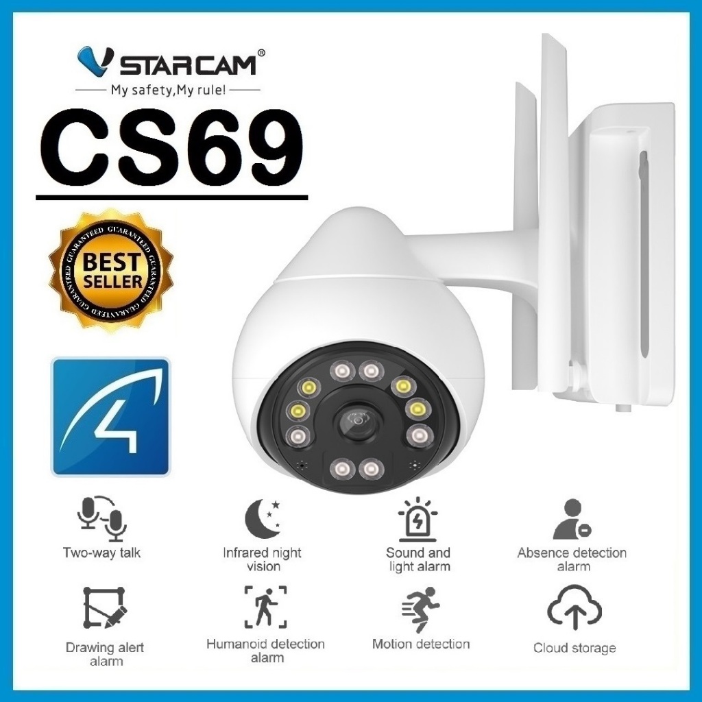 VSTARCAM CS69 SUPER HD 1296P 3.0MegaPixel H.264+ WiFi iP Camera กล้องวงจรปิดกันน้ำ | Shopee Thailand