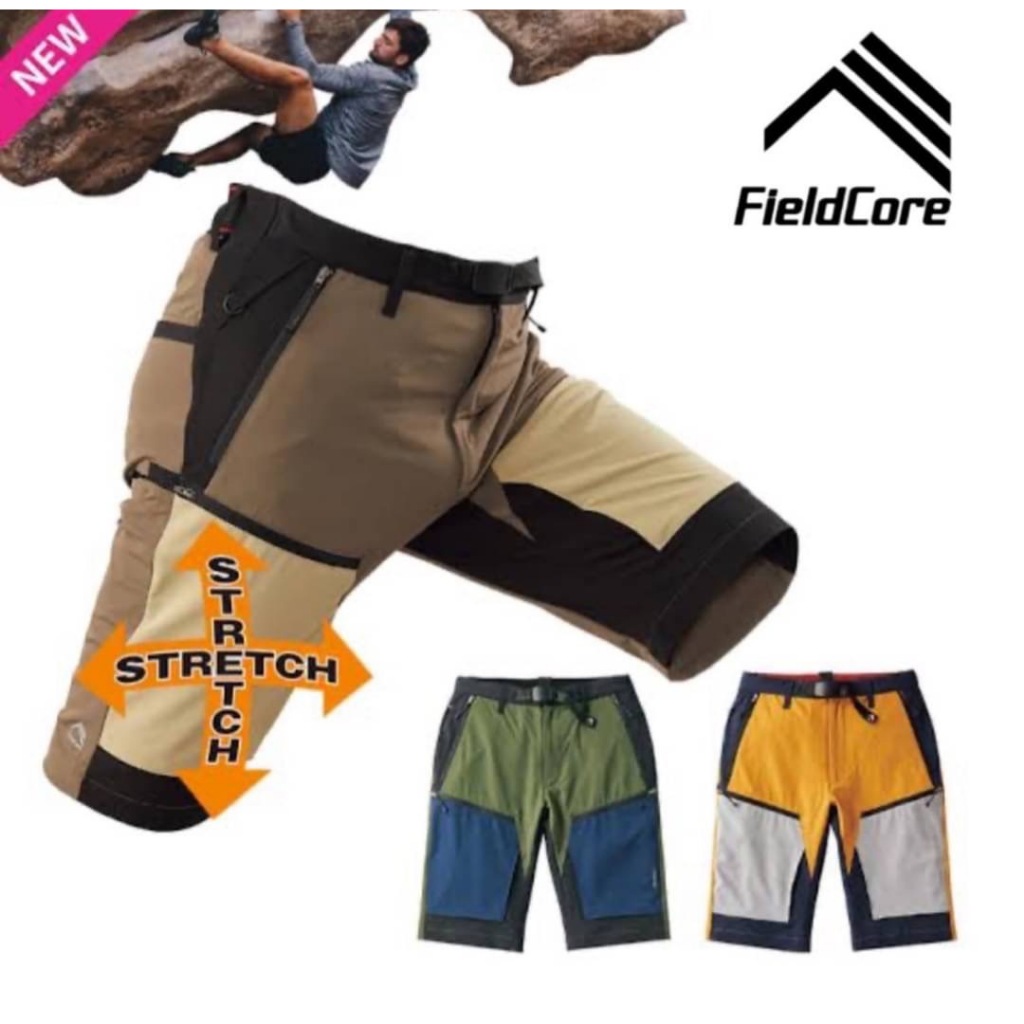 FieldCore Japan แบร์นOutdoorจากประเทศญี่ปุ่น กางเกงขาสั้น Stretch Short | Shopee Thailand