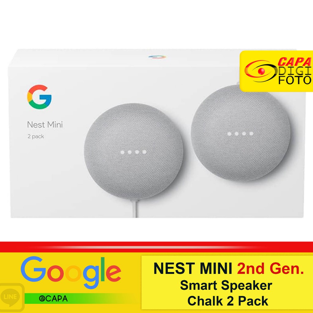 Nest Mini (2nd Gen) Smart Speaker - Chalk - 2 Pack | Shopee Thailand