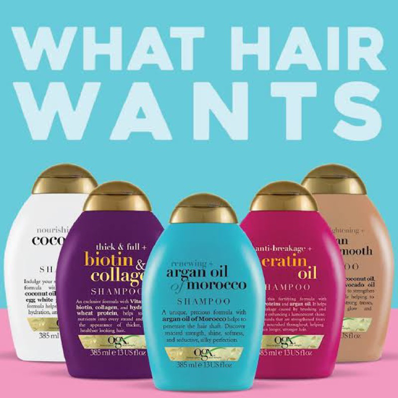 Ogx shampoo / conditioner แชมพูสำหรับการบำรุงพิเศษ ทุกสูตร 380มล. ...