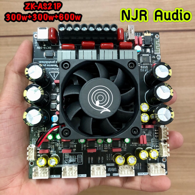 แอมป์จิ๋ว ZK AS21P แท้ 100% กำลังขับ 300+300+600W TPA3255x2ชิพ แอมป์ ...