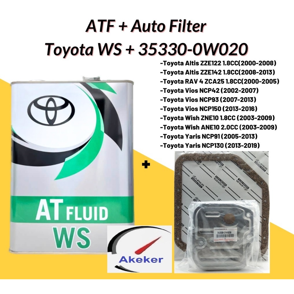 Toyota ATF WS Auto Transmission oil (4L) TOYOTA VIOS ALTIS CAMRY ...
