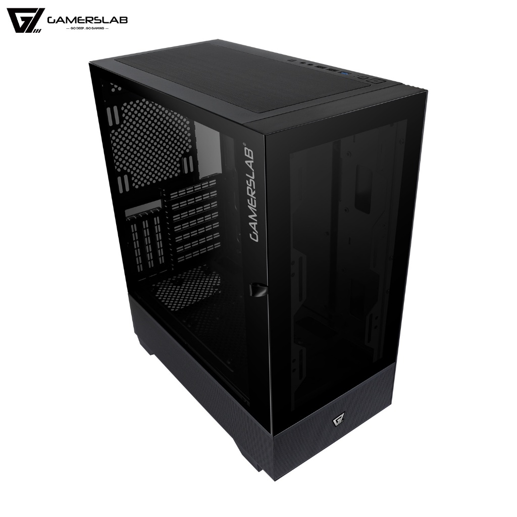 เคสคอมพิวเตอร์ Gamerslab Make In Black Serie X362 ATX Chassis Gaming ...