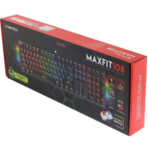 FANTECH MAXFIT 108 คีย์บอร์ดเกมมิ่ง 108 ปุ่ม keyboard gaming บลู+เรด ...