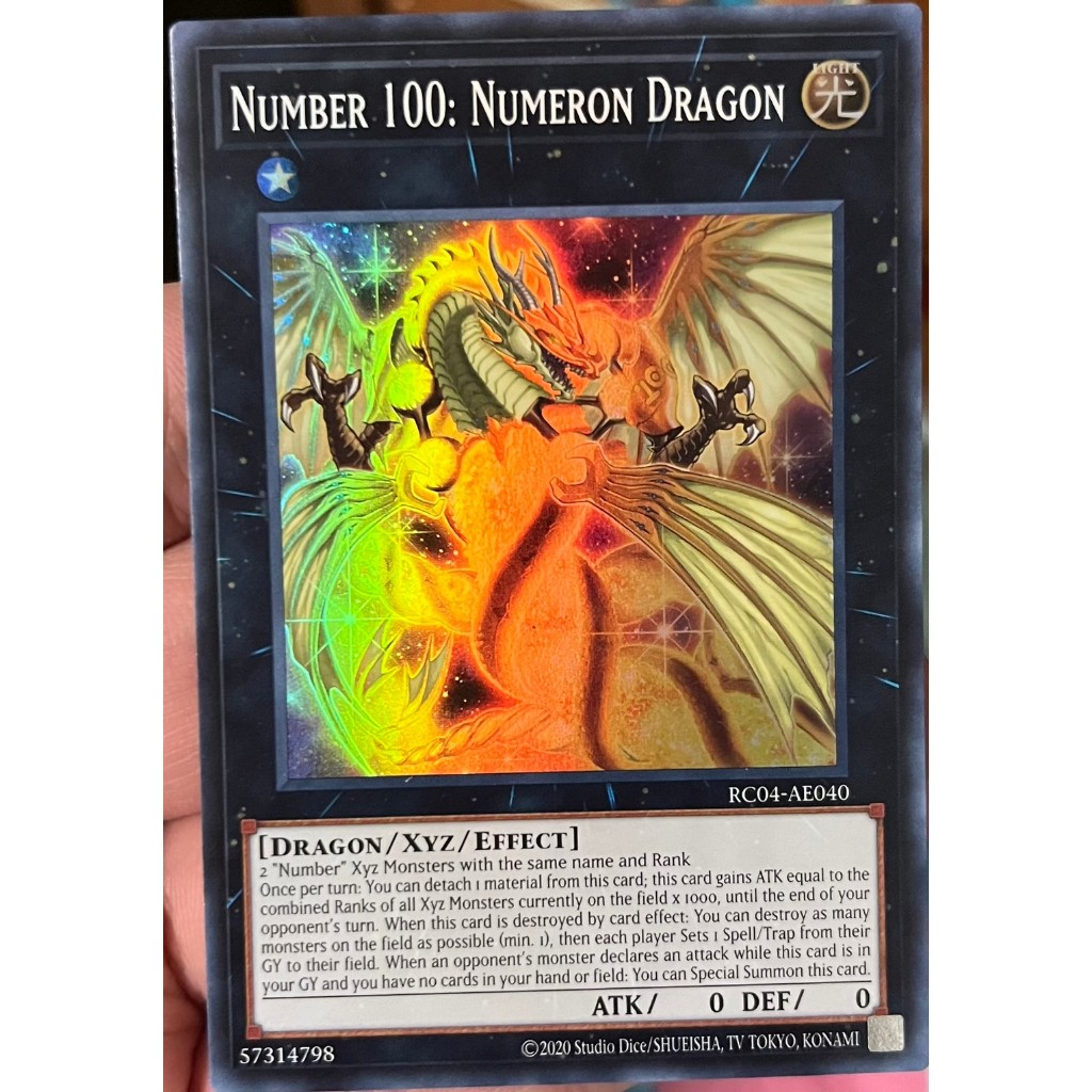 Yugioh Asia-Eng [RC04-AE040] Number 100: Numeron Dragon (Super Rare) การ์ดเกมยูกิแท้ถูกลิขสิทธิ์ ...