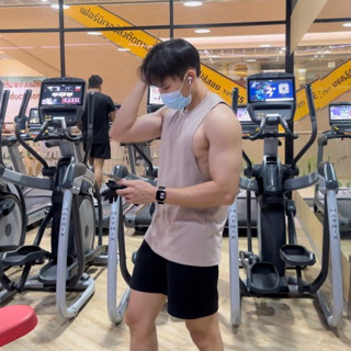 OLIVER MUSCLE เสื้อกล้ามแขนกุด สีโอวัลติน ใส่ออกกำลังกายใส่เข้ายิม ...